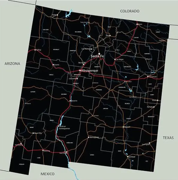 Mexico Road Map NM.) Official Road Map Of New Mexico – The Old Map