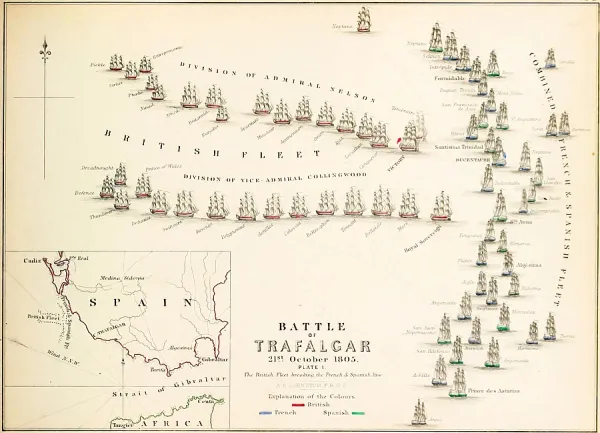 Battle Of Trafalgar Map Turner's 'The Battle Of Trafalgar': A Maligned