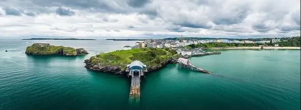 RNLI Tenby Lifeboat Station from a drone Our beautiful Wall Art and ...