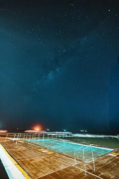 Towradgi Beach ocean pool at night Towradgi Beach ocean